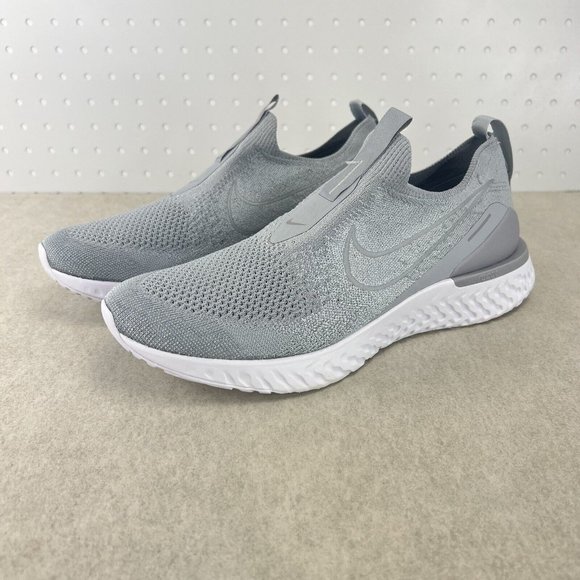 Nike | Shoes | Nike Epic Phantom React Fk Flyknit Wolf Grey White ...